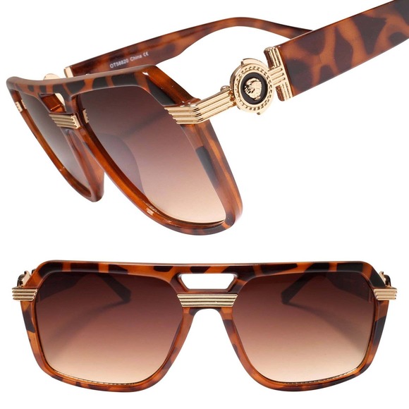 Kiss | Accessories | Sharp And Stylish Square Tortoise Gold Rapper ...